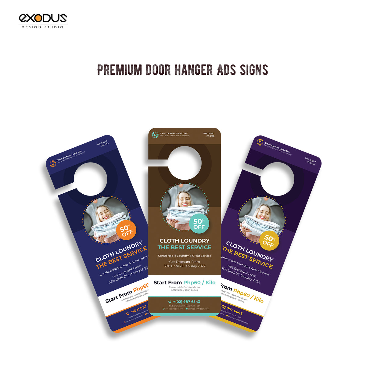 Door Hanger Advertising Signs – Exodus Design Studio
