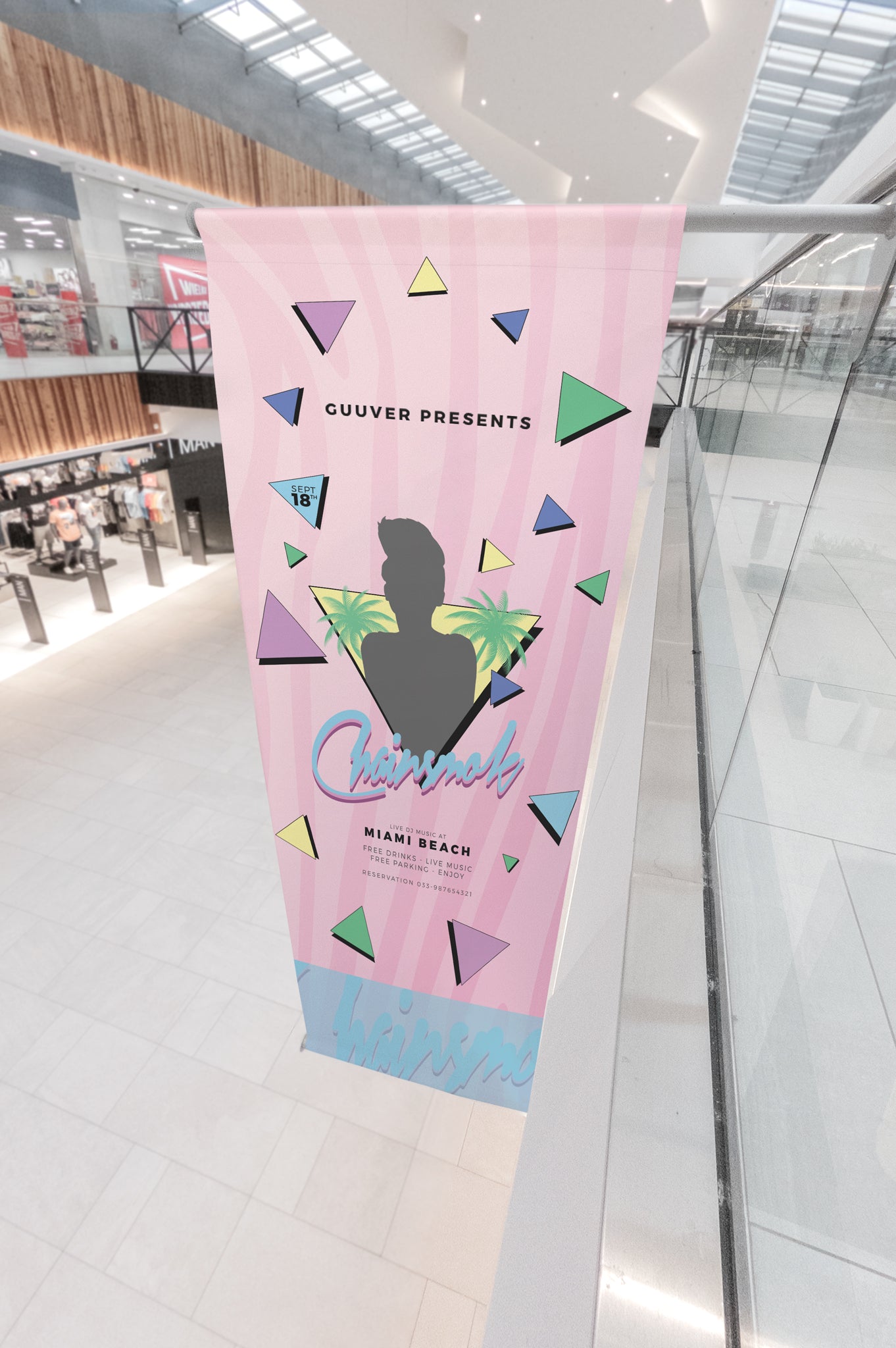 Mall Indoor Tarp Banners – Exodus Design Studio