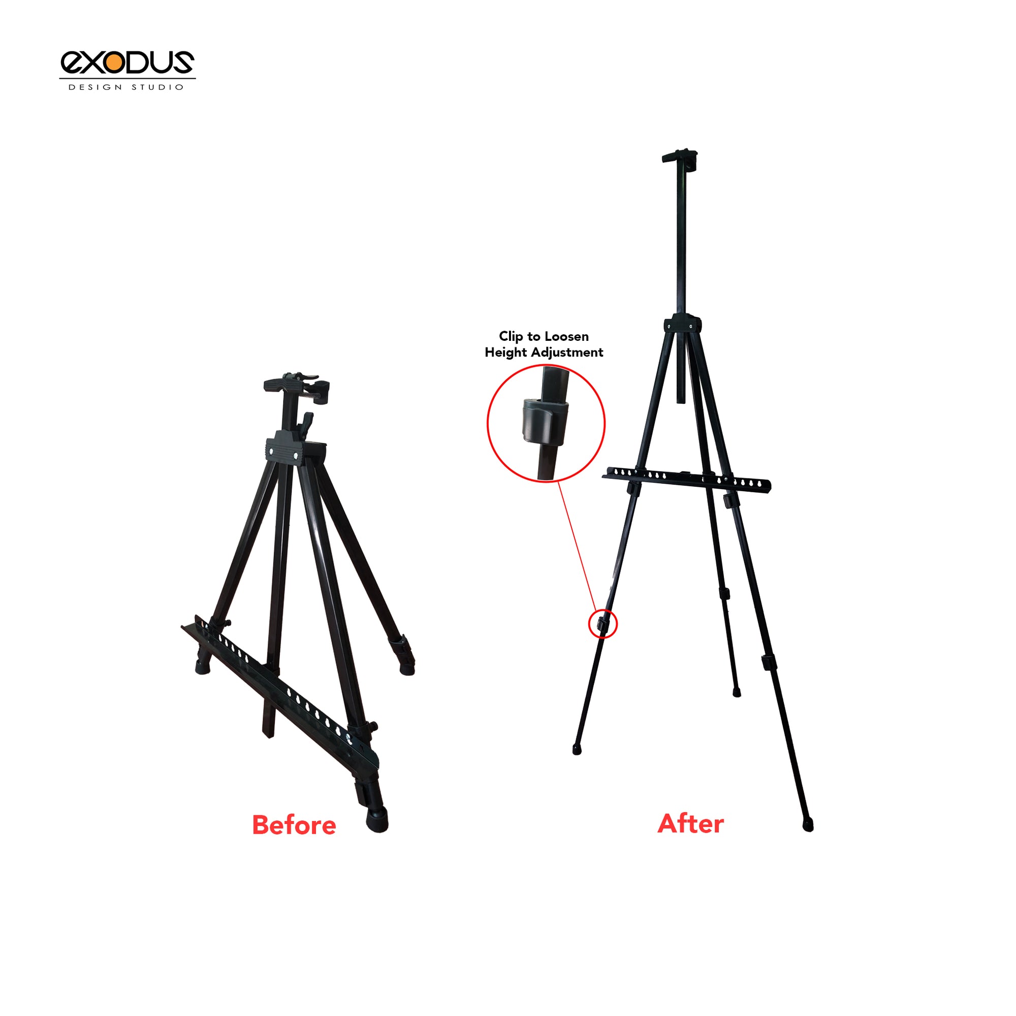 Retractable Easel Stand for Display or Painting – Exodus Design Studio