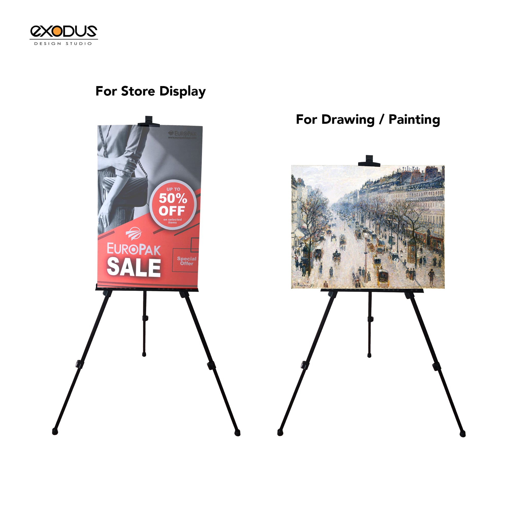 Retractable Easel Stand for Display or Painting – Exodus Design Studio