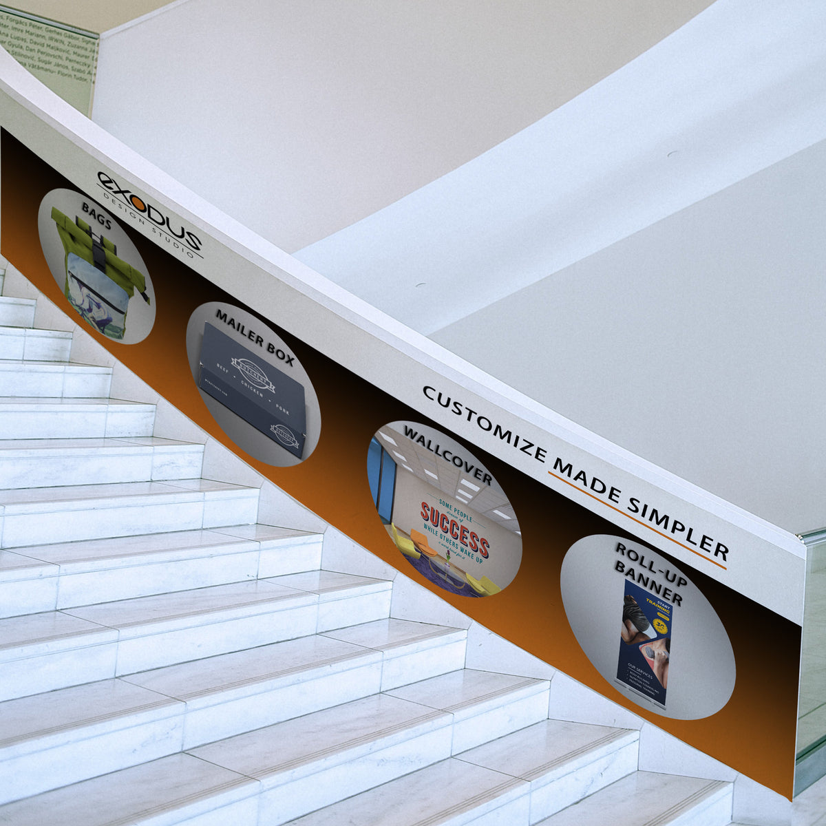 Stairs Indoor Sticker Ads – Exodus Design Studio